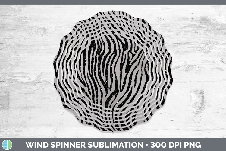 Animal Gray Zebra Print Wind Spinner Sublimation Spinner Des