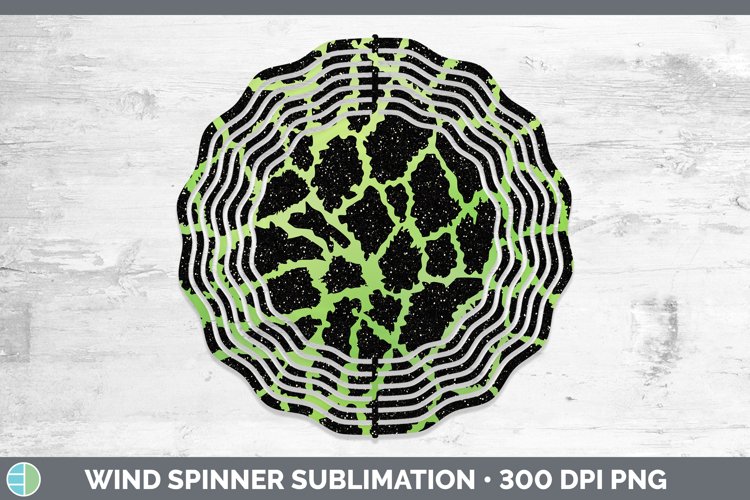 Animal Green Giraffe Wind Spinner Sublimation Spinner Design