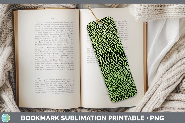 Animal Green Snake Bookmark Sublimation Printable Designs