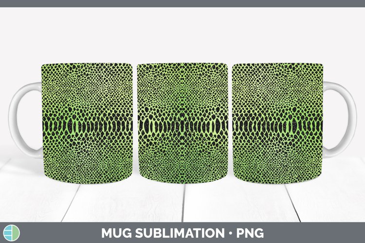 Animal Green Snake Mug Wrap Sublimation Coffee Cup Designs