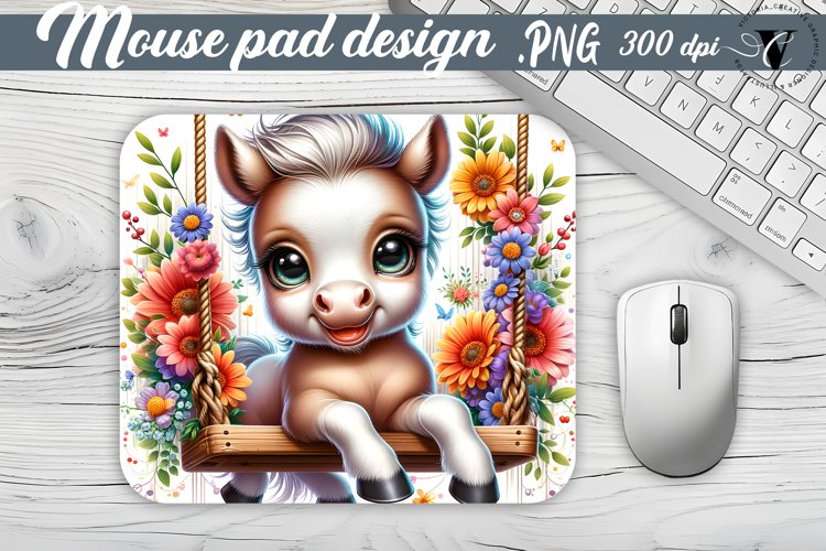 Mouse Pad | Cute Animals on swings (3634658)