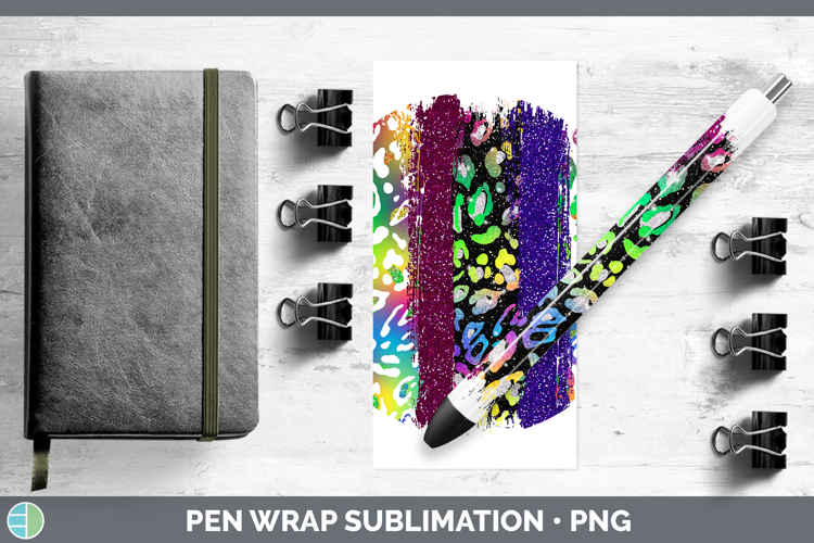 Animal Rainbow Animal Print Brush Pen Wrap Sublimation Pen D