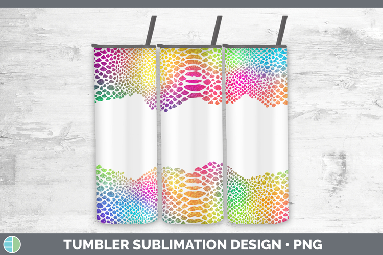 Animal Rainbow Snake Print Tumbler Sublimation 20 oz Skinny