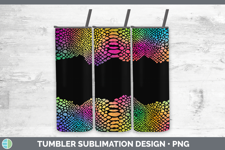Animal Rainbow Snake Print Tumbler Sublimation 20 oz Skinny