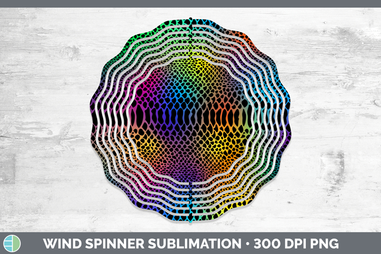 Animal Rainbow Snake Print Wind Spinner Sublimation Spinner
