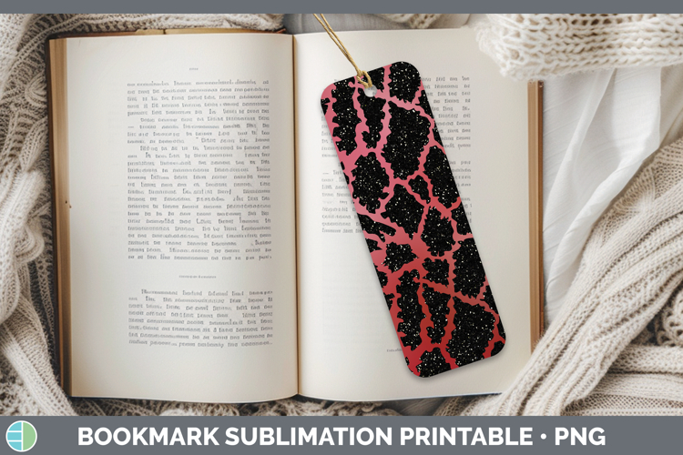 Animal Red Giraffe Bookmark Sublimation Printable Designs