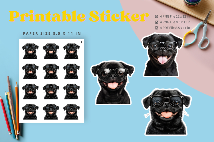 Dog Sticker Printable Funny Dog Meme Sticker Animal Pet_26