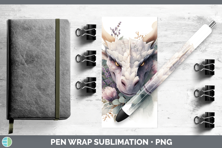 Dragon Animals Lavender and Eucalyptus Pen Wrap Sublimation