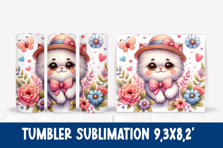 Funny cat tumbler wrap | Cat lover sublimation tumbler