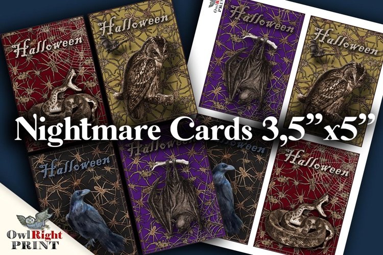 Halloween Printable Nightmare Art Cards