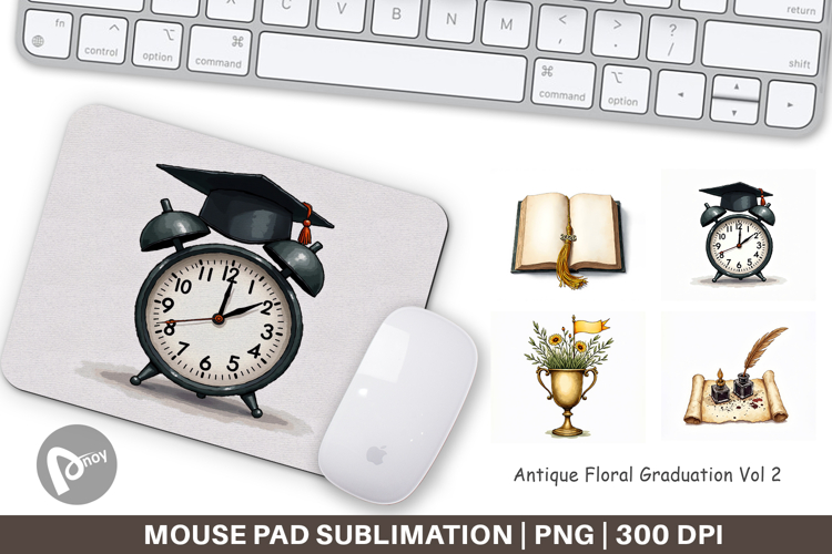 Antique Floral Grad Mouse Pad (6489526)