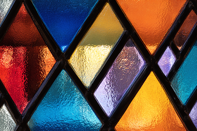 A colorful stained glass window with diamond (6562147)