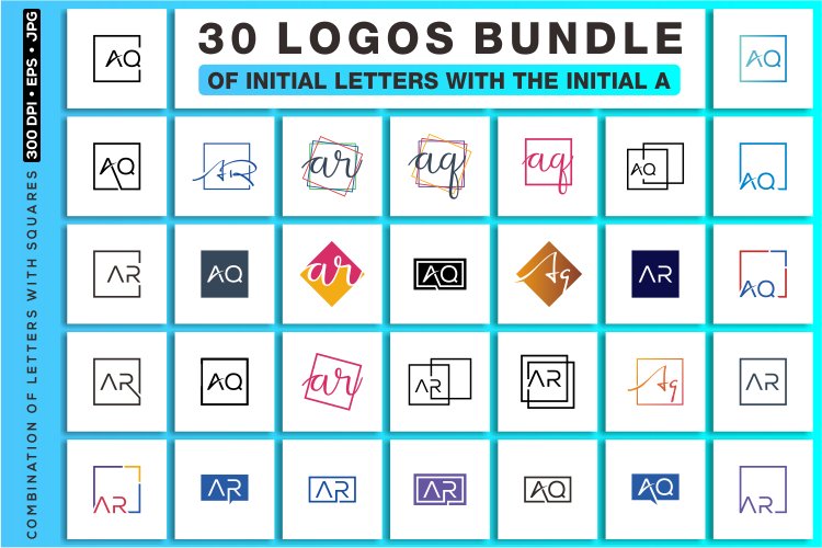 30 LOGOS BUNDLE OF INITIAL LETTERS WITH THE (4279944)