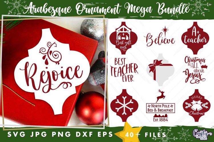 Arabesque Svg | Christmas Tile Ornament Mega Bundle