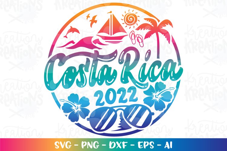 Summer svg Beach svg Costa RicaVacation Palm trees 2021 (1359190 ...