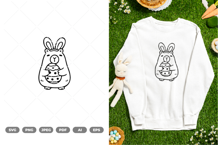 Easter Capybara SVG & Clipart (6723526)