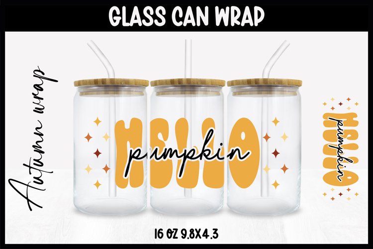 Autumn Glass Wrap Svg,16oz Libbey Wrap, Autumn SVG (4383978)