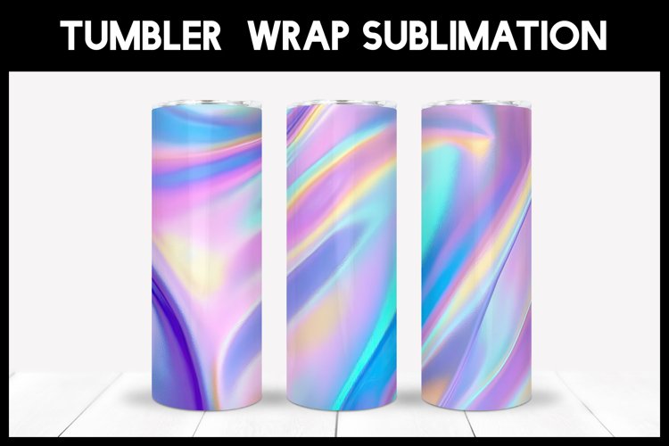 Hollographic Pink Blue Tumbler Sublimation | 3D (2680836)