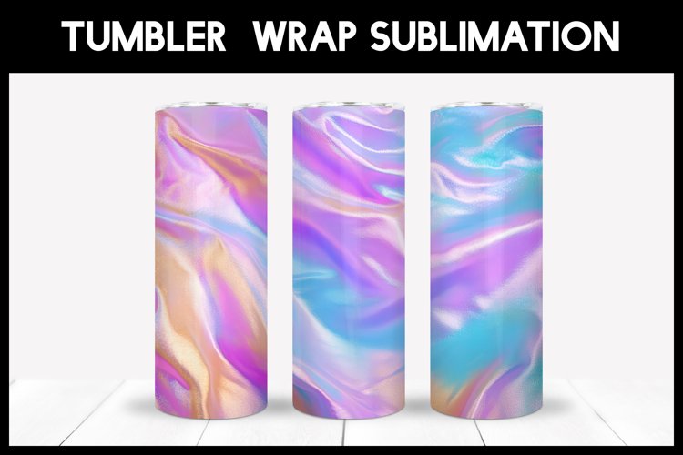 Hollographic Pink Blue Tumbler Sublimation | 3D (2680832)