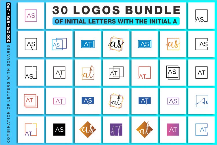 30 LOGOS BUNDLE OF INITIAL LETTERS WITH THE (4279956)