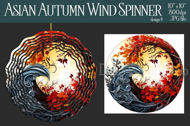 Autumn Wind Spinner, Beautiful Asian Autumn Wind Spinner, d4