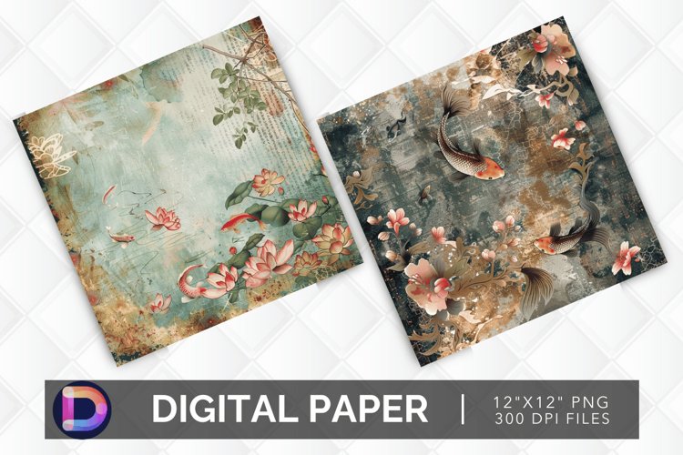 Asian Pond Digital Paper