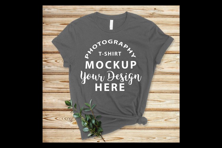 Bella Canvas 3001 t-shirt mock-up ASPHALT (4841875)