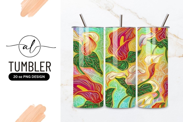 Calla Lily Pattern Bright Artistic Floral Design