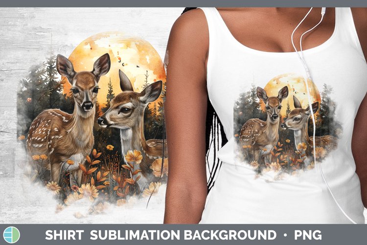 Autumn Deer Shirt Sublimation Sublimation Background Designs