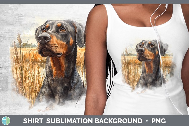Autumn Dogs Doberman Pinscher Shirt Sublimation Sublimation
