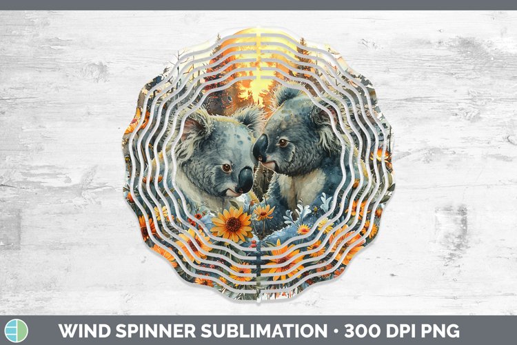 Autumn Koala Wind Spinner Sublimation Spinner Designs