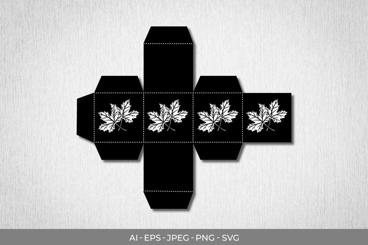 Autumn Leaves Cuttable Box Template