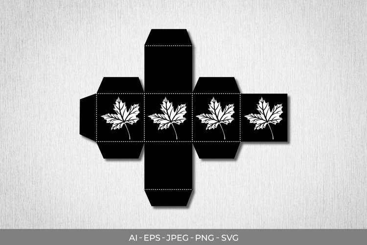 Autumn Leaves Cuttable Box Template