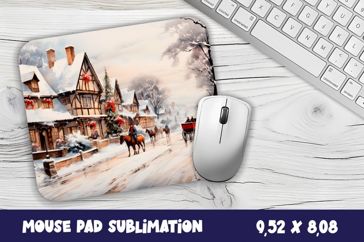 Winter hause mouse pad winter/village sublimation (2891813)