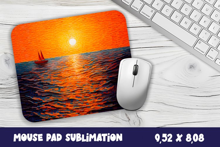 Sea at sunset 3d Mouse Pad Sublimation. (2902563)