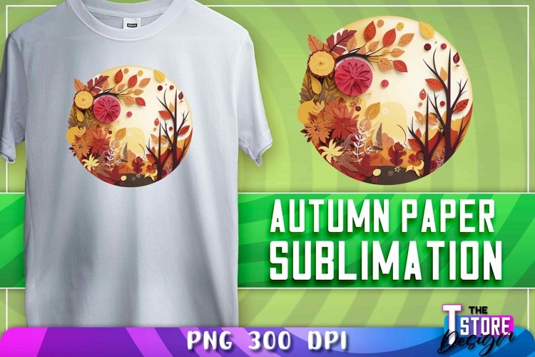 Autumn Paper Sublimation | Autumn Paper PNG Design (2811416)