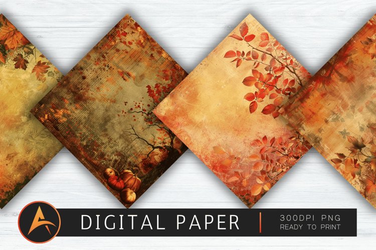 Autumn Wall Art Digital Paper