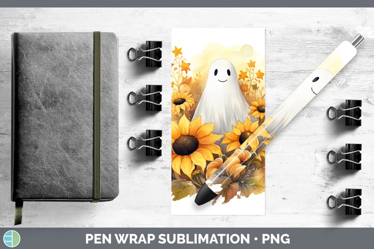 Autumn Watercolor Ghost Pen Wrap Sublimation Epoxy Pen Desig