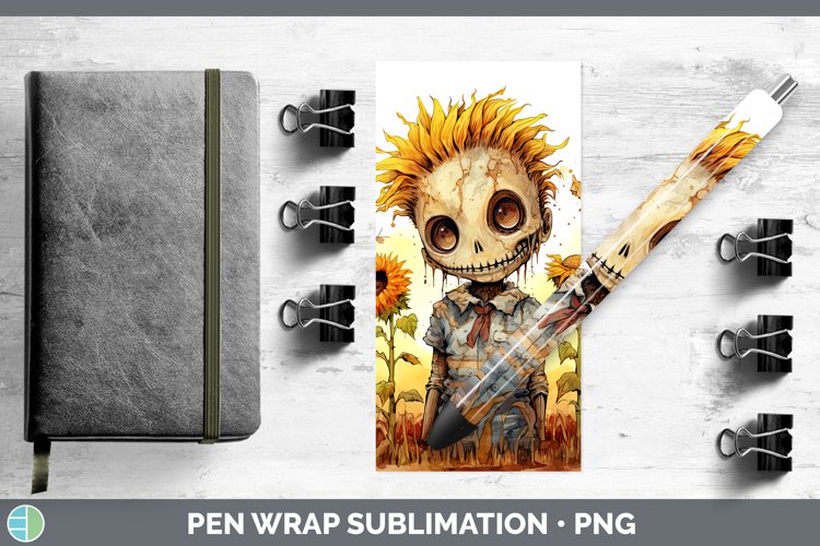 Autumn Watercolor Zombie Pen Wrap Sublimation Epoxy Pen Desi