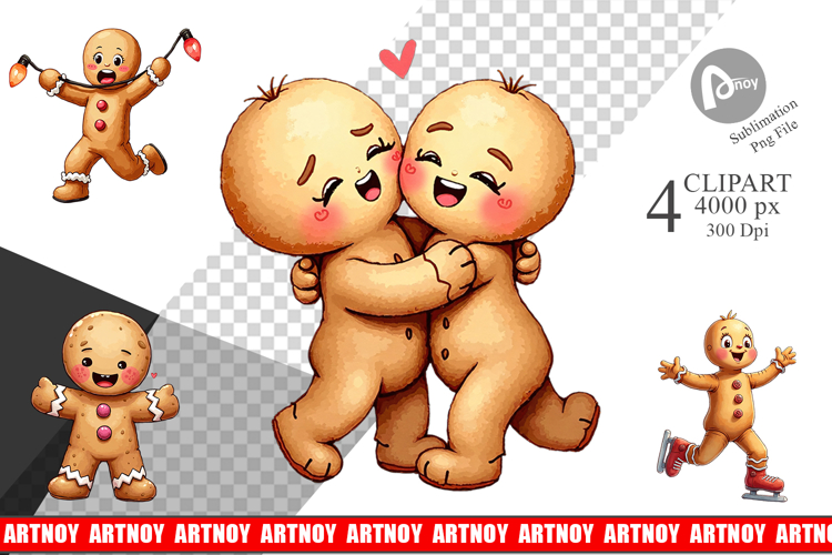 Awkward Holiday Gingerbread Clipart (6367225)