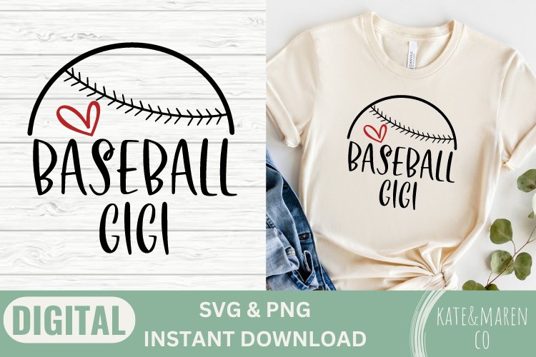 baseball gigi svg, gigi baseball, grandma baseball svg