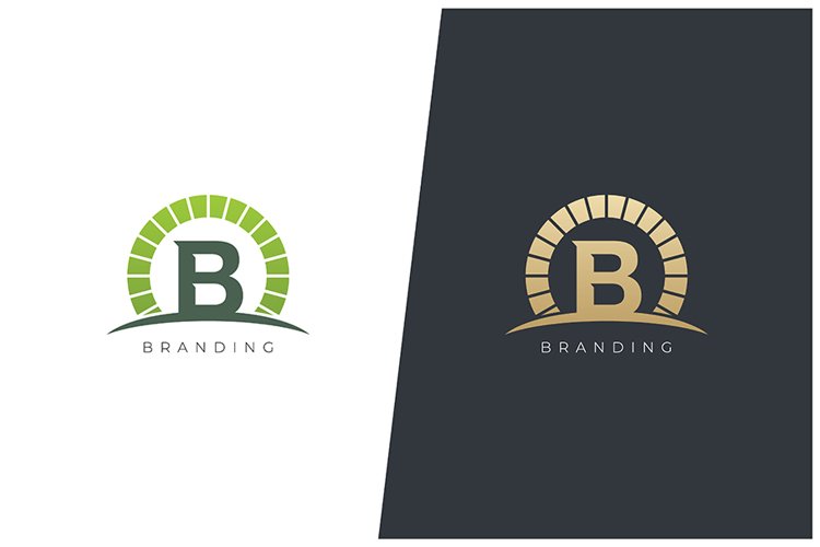 B Letter Monogram Logo Concept 2096089 Logos Design Bundles