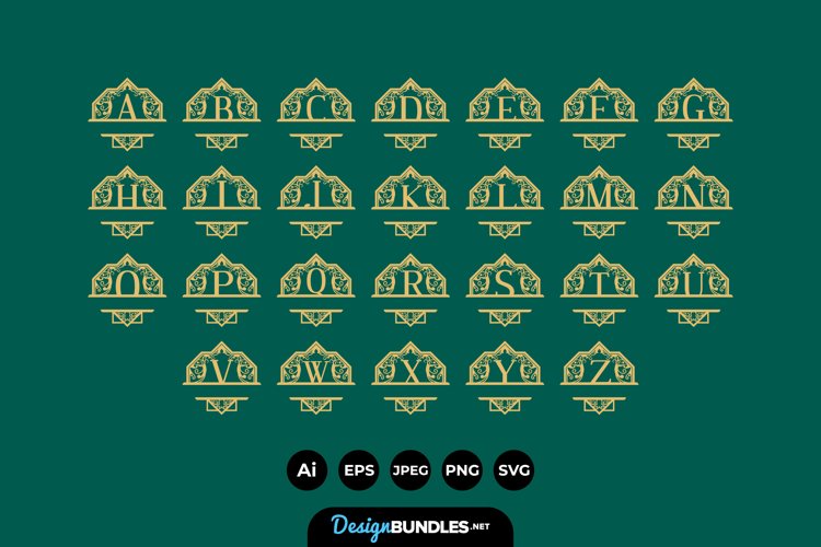 Arabesque Split Letters