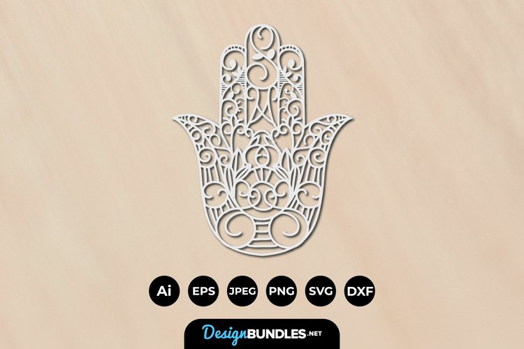 Hamsa Hand Papercut SVG