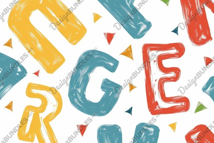 Colorful Letters Background Wallpaper