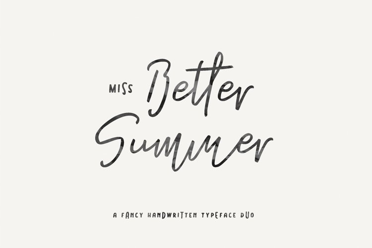 Miss Summer - Handwritten Font Duo - Free Font Of The Week | Font Bundles