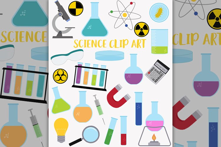 Science lab clipart set (558371) | Clipart | Design Bundles