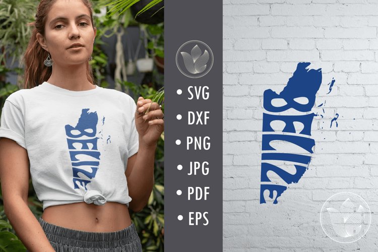 Belize SVG cut file in the shape of the country