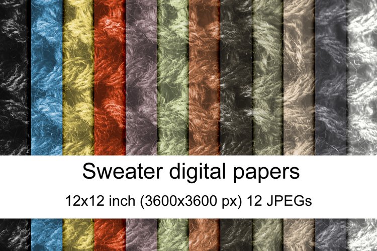 Sweater digital papers (514130) | Papers | Design Bundles