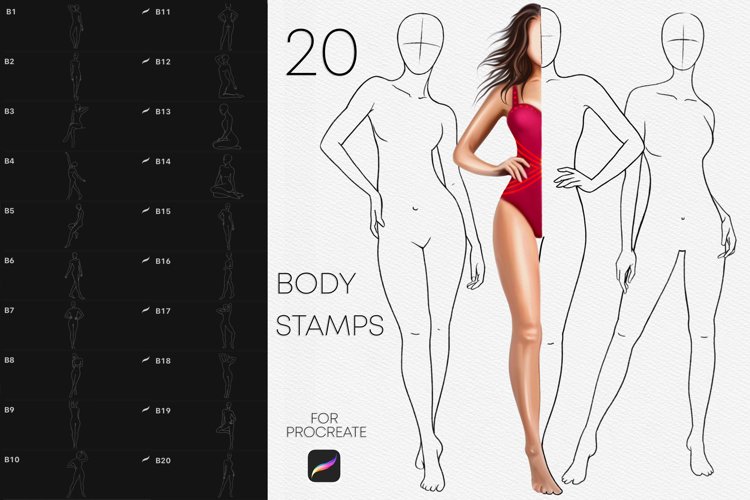 Procreate Tattoo Body Templates